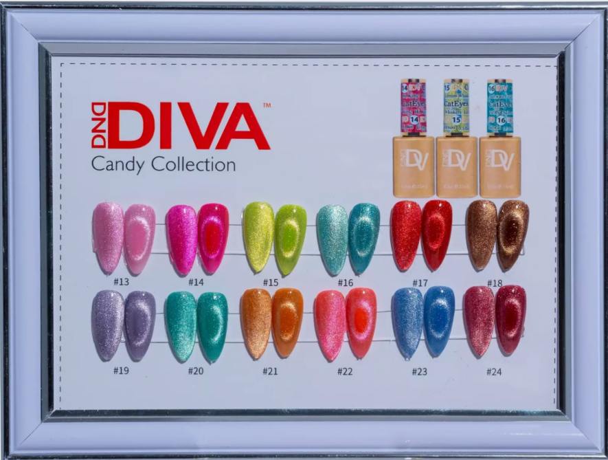 DND Diva Candy Collection 9D Cateyes Set 12 Bottles (#13 - #24) – Four ...